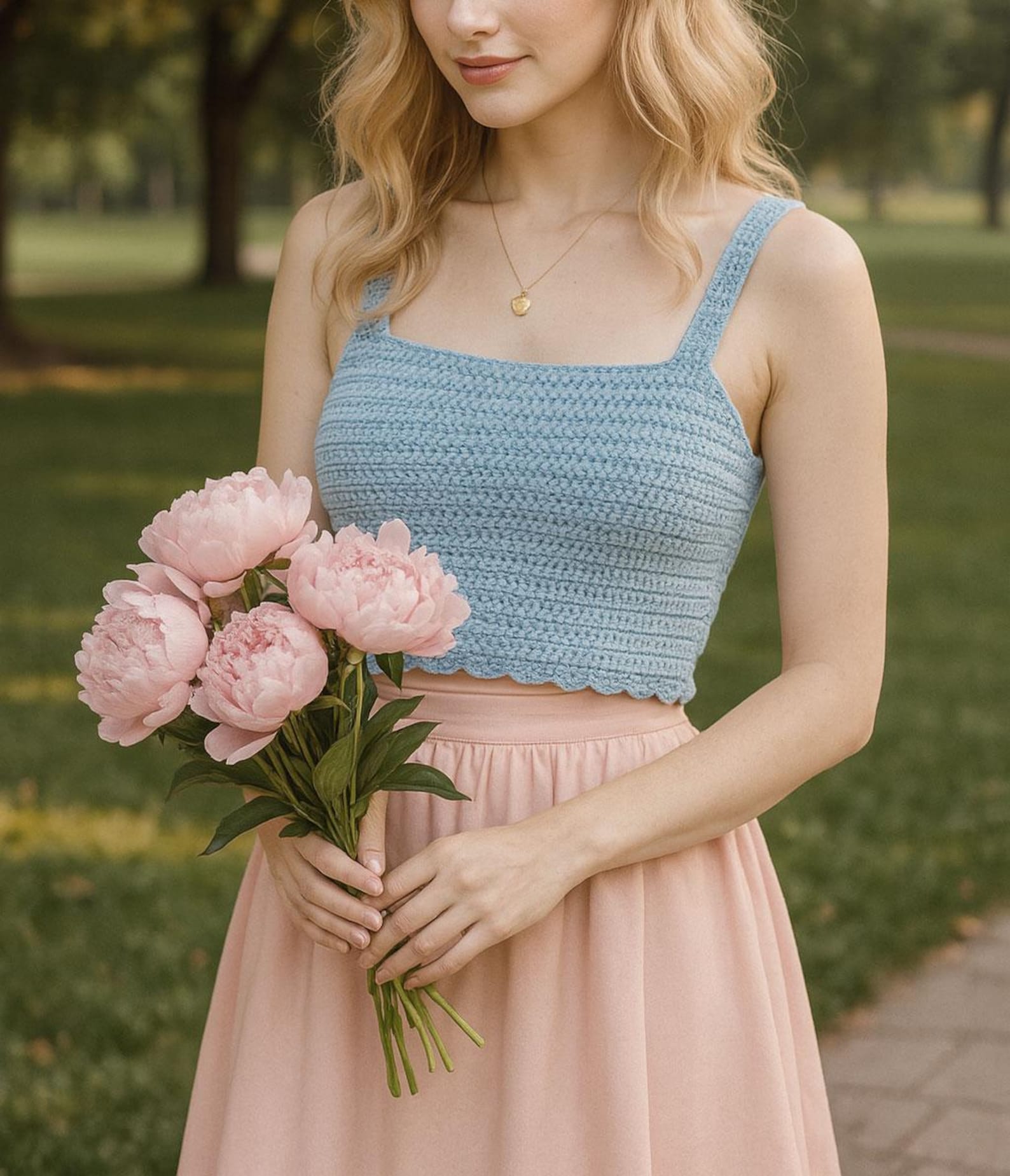 Beginner Crochet Tank Top Pattern PDF | Easy Summer Crop Top | DK Yarn ...