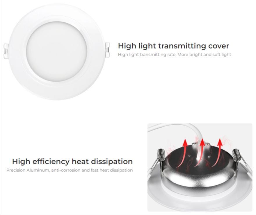 FUT068-W - 6W RGB+CCT LED Downlight (2.4ghz) White - Etsy