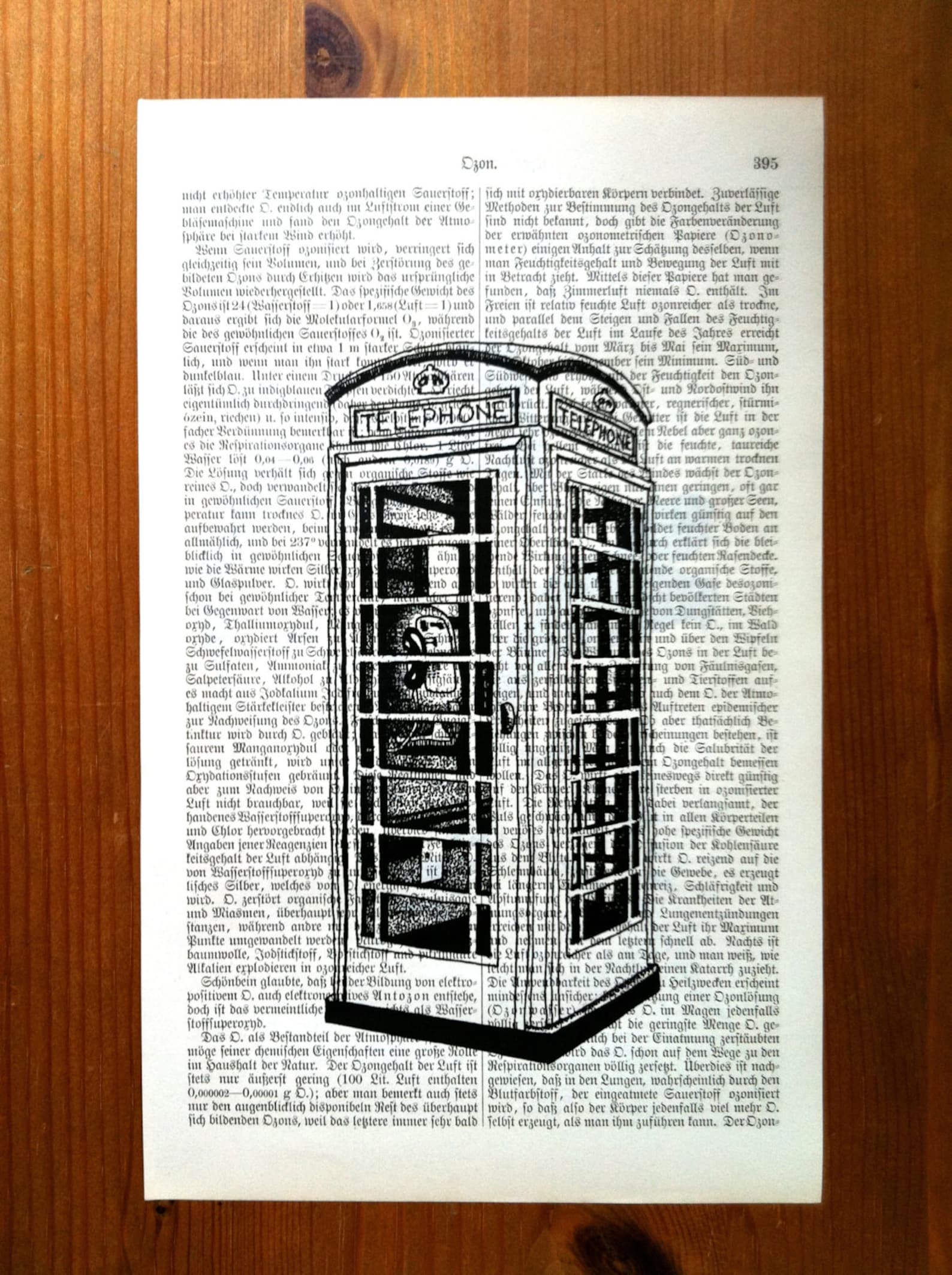 English British Telephone Box Dictionary Print Librarian | Etsy