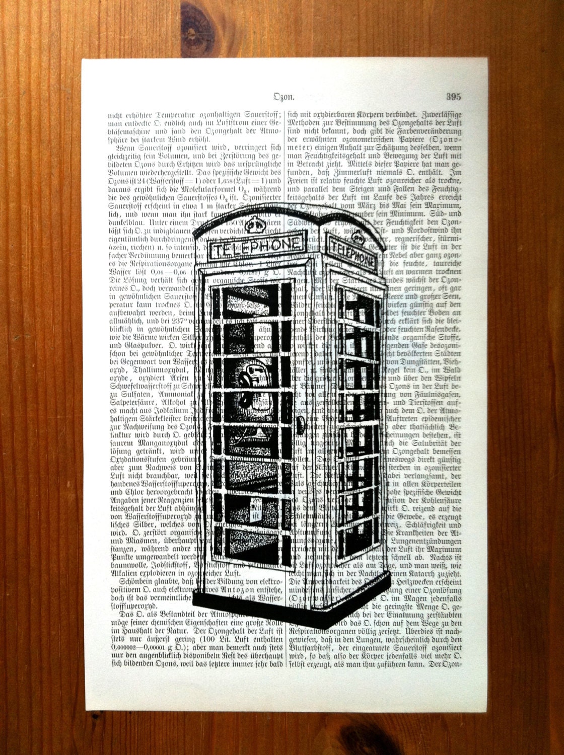 English British Telephone Box Dictionary Print Librarian | Etsy