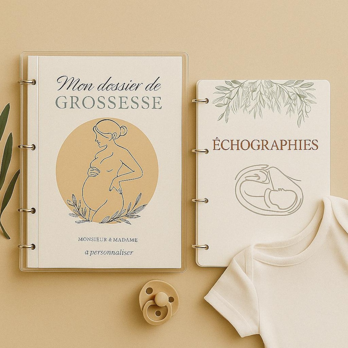 Classeur de grossesse personnalisé - Dossier maternité complet - Ma maternité organisée - PDF ou ...