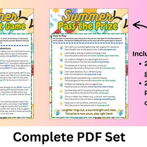 Summer Activity Bundle, Bingo, Word Search, Prize Games, Birthday Party ...
