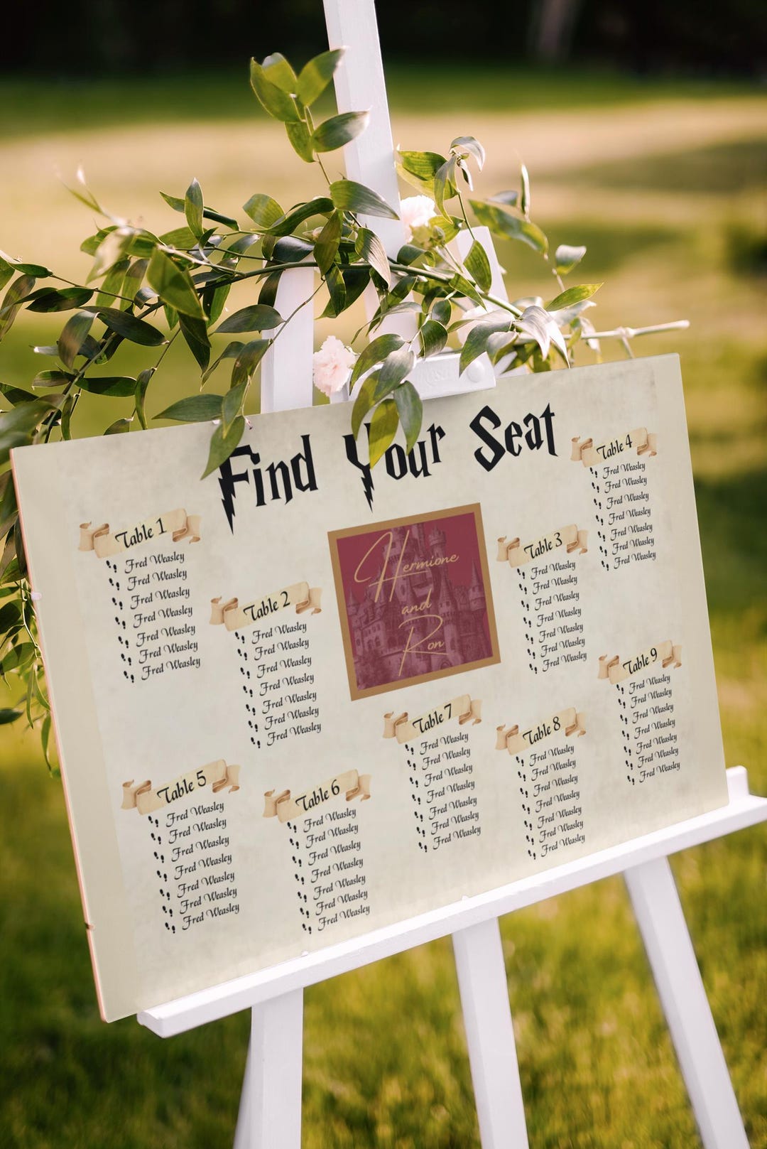 Magical Wedding Seating Chart: Wizarding Map Maurader (digital Download ...