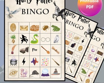 Harry Potter Bingo Game, 30 Unique Printable Cards, Wizarding World ...