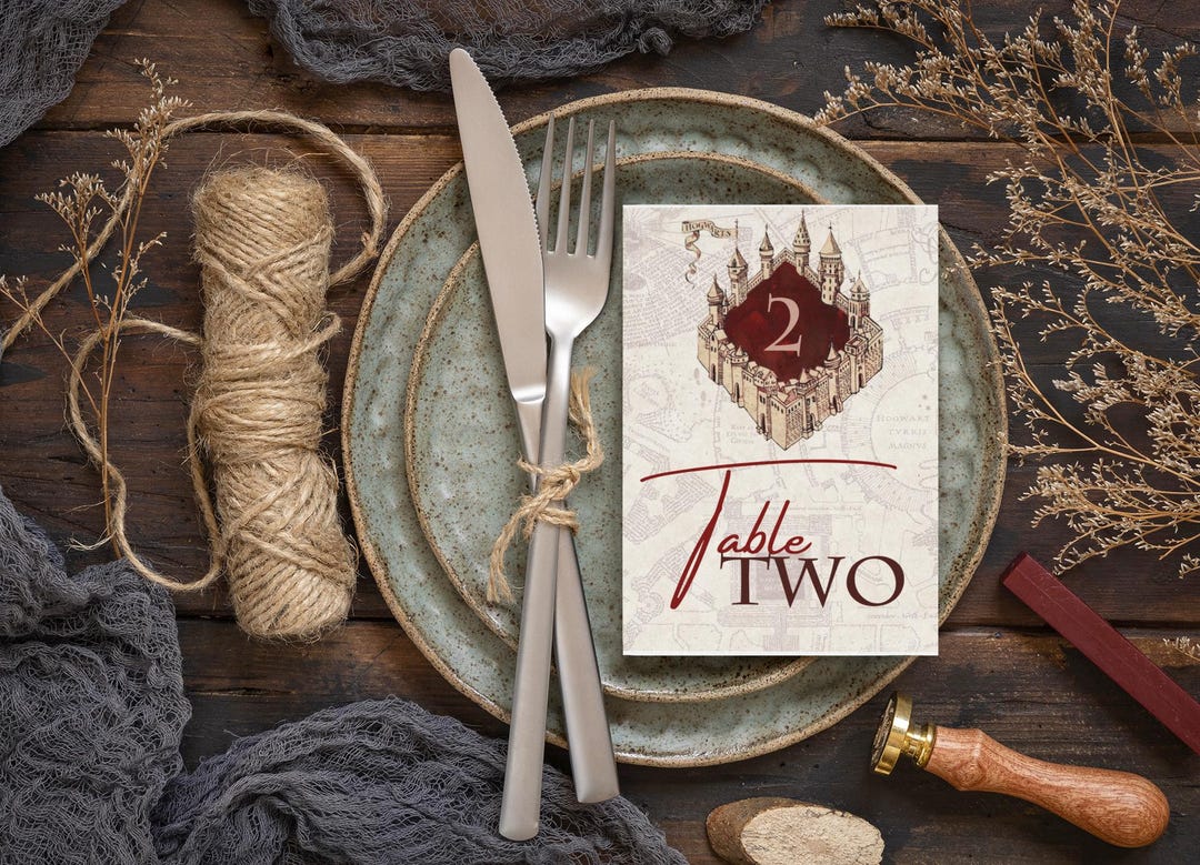 Customizable Magical Wedding Table Cards, Wizarding Seating Cards ...