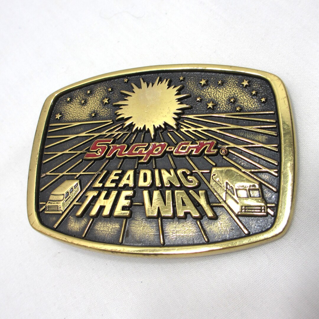 1988 Snap-on Tools Brass Belt Buckle - Etsy
