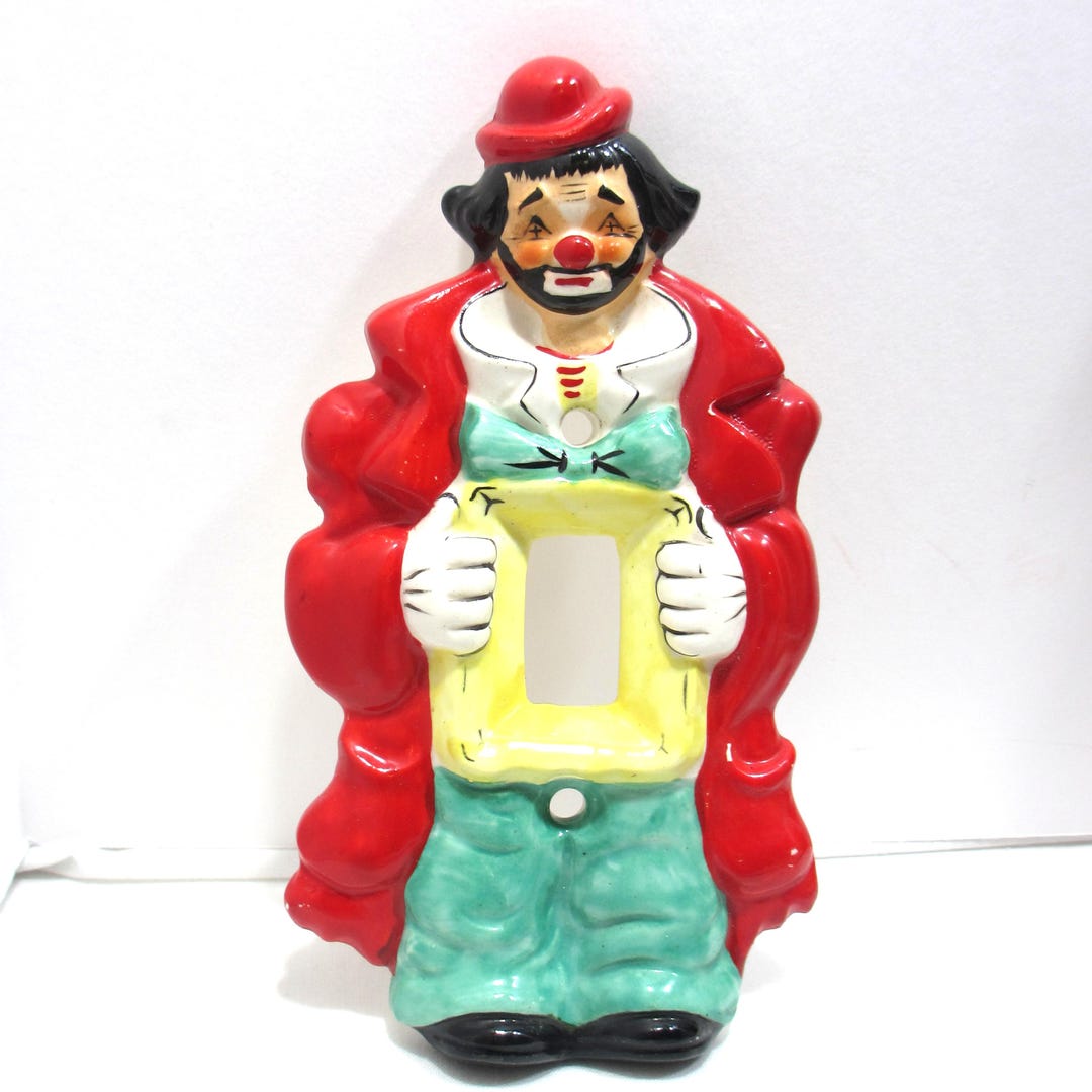 Vintage Ceramic Clown Light Switch Cover Japan - Etsy