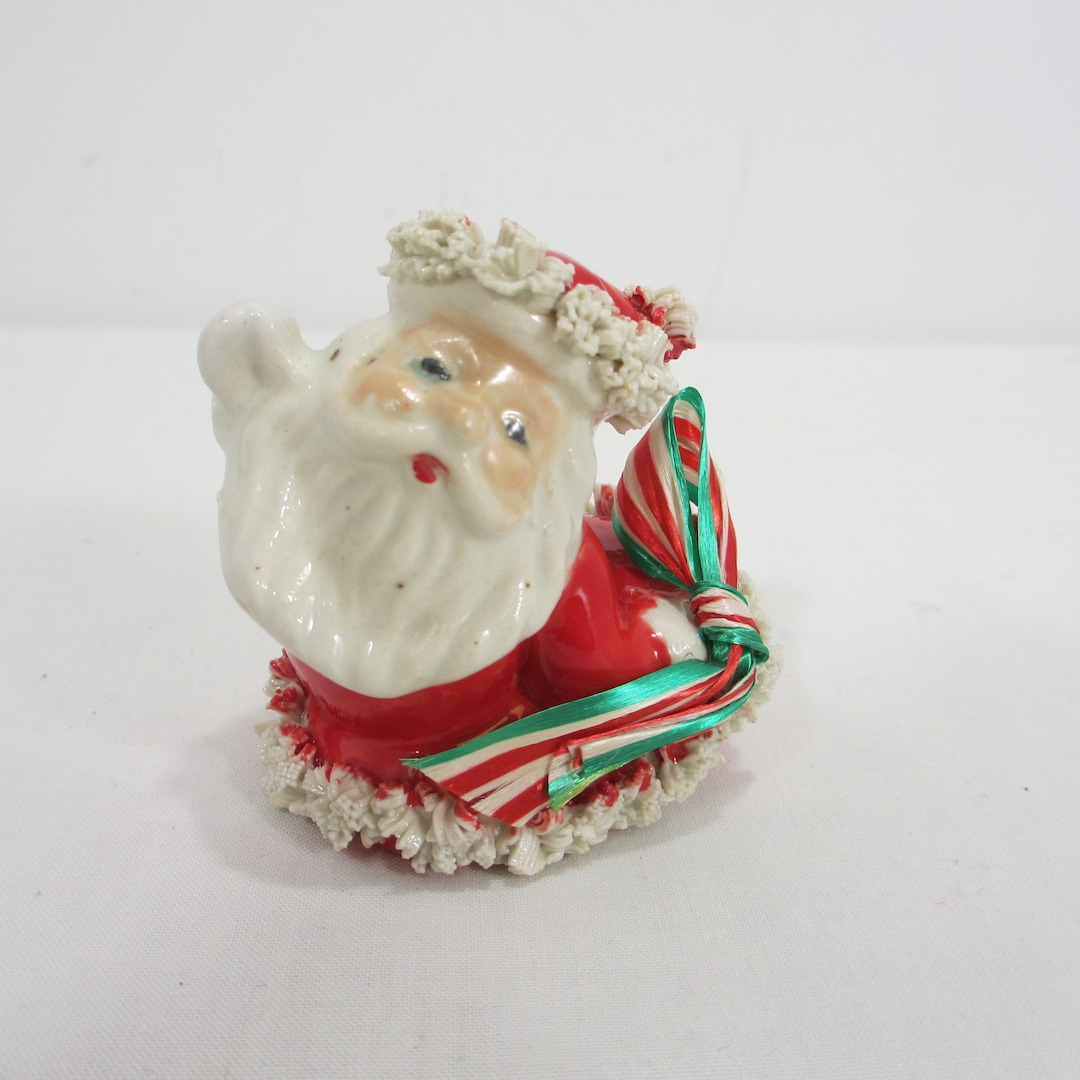 Vintage Christmas Santa Ceramic Figurine - Etsy