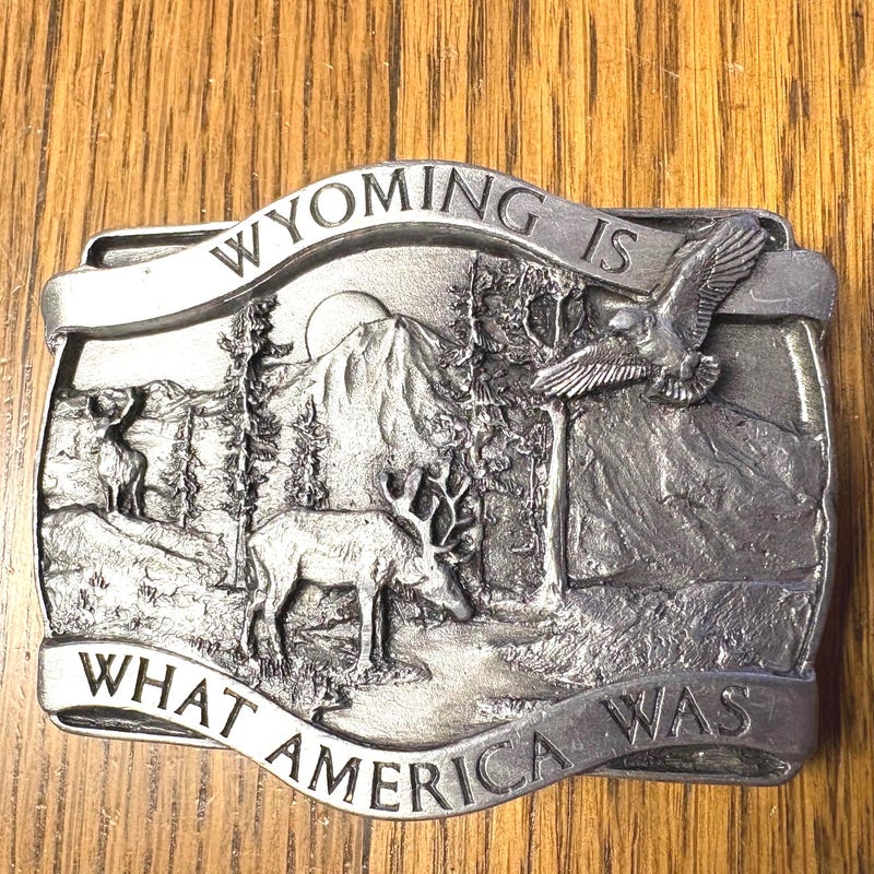 Western Belt Buckle Wyoming - Etsy