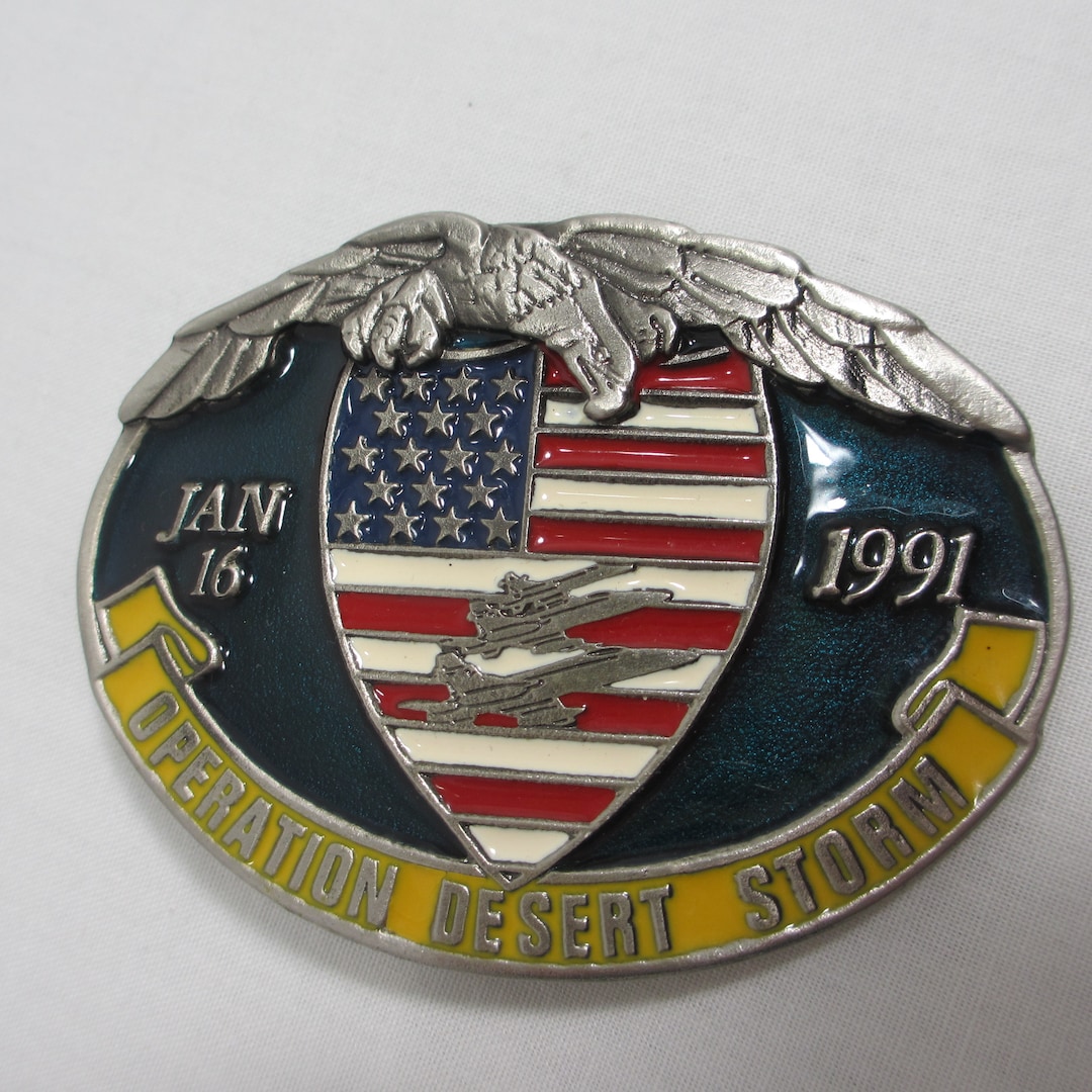 Vintage 1991 Operation Desert Storm Belt Buckle - Etsy