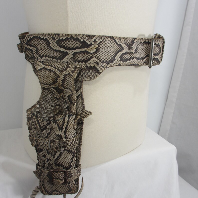 Vintage Western Holster Gun Belt Rattle Snake - Etsy