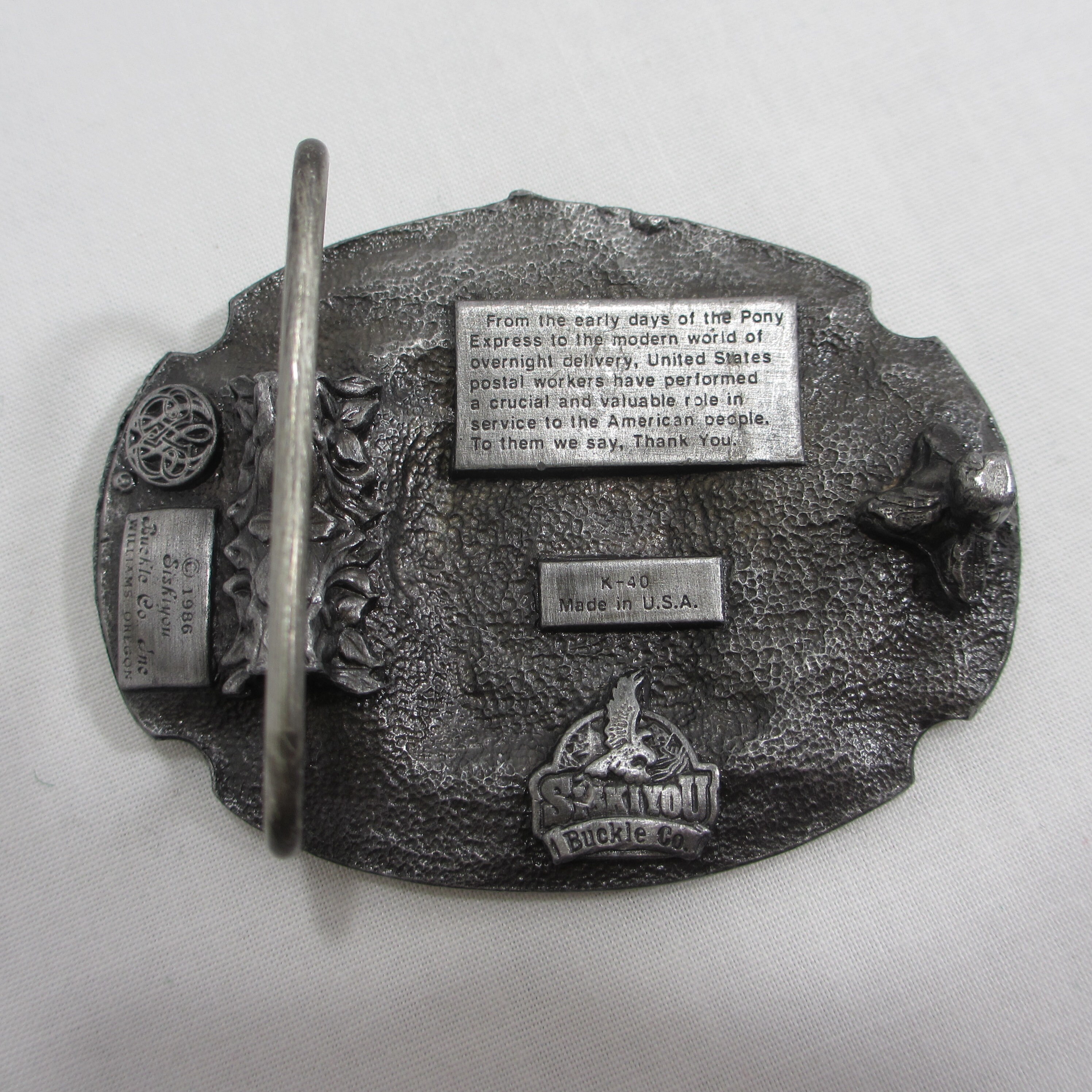 Rare Vintage 1986 US Postal Worker Pewter Belt Buckle - Etsy
