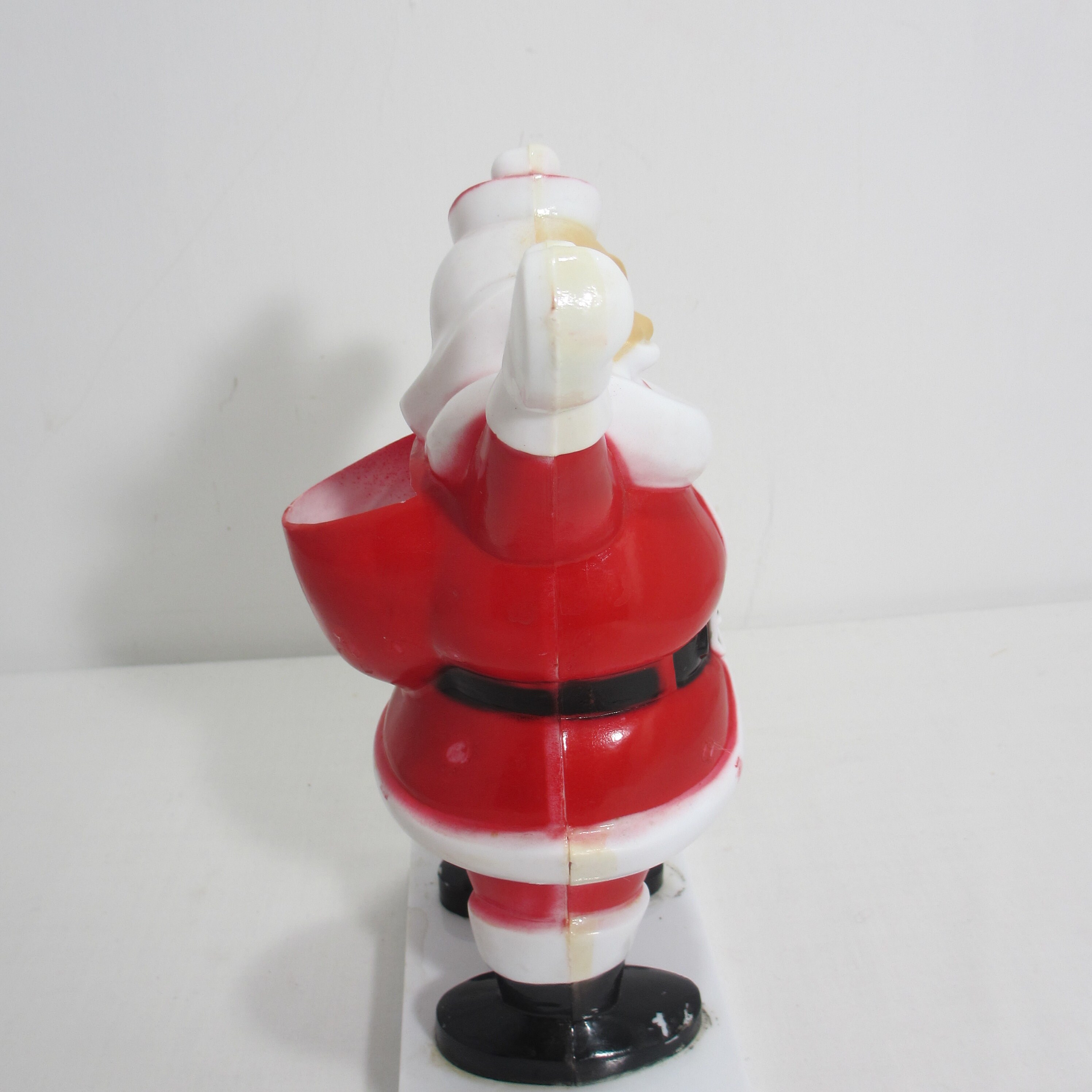 Rare Vintage Hard Plastic Santa Claus on Base - Etsy