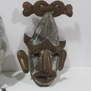 3 Vintage Mexican Metal Punch Face Masks 1960's Wall Hanging's - Etsy