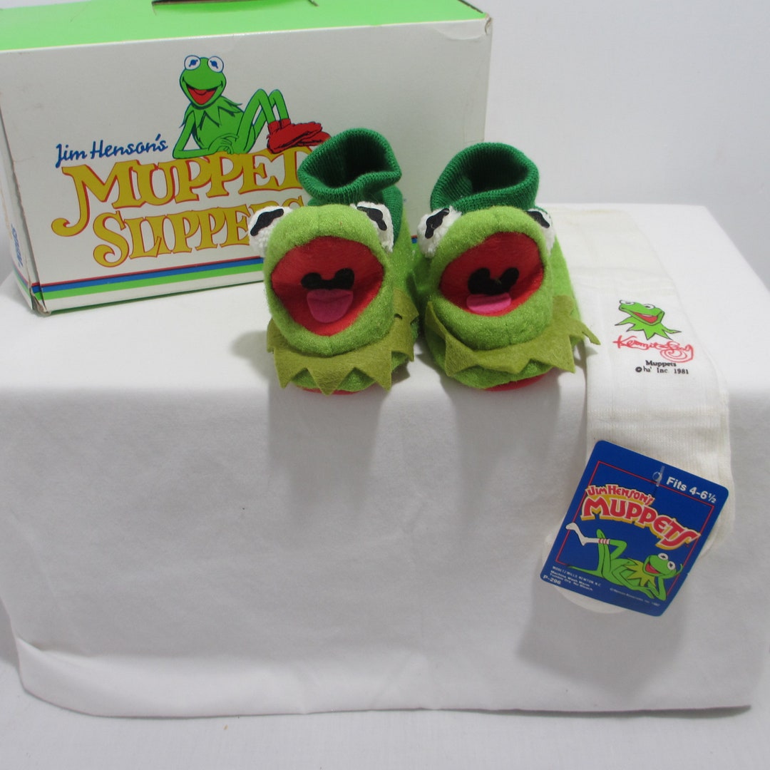 Kermit the Frog Muppet Slippers Child With Socks - Etsy