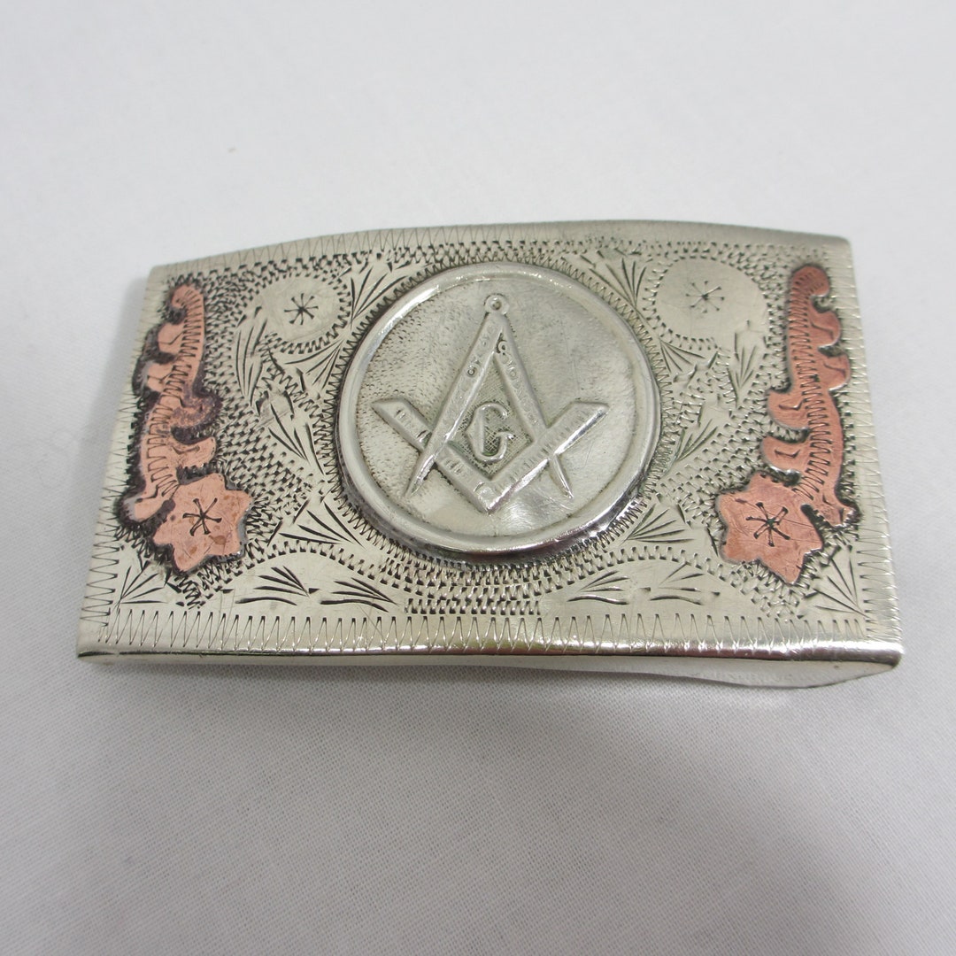 Vintage Masonic Belt Buckle - Etsy
