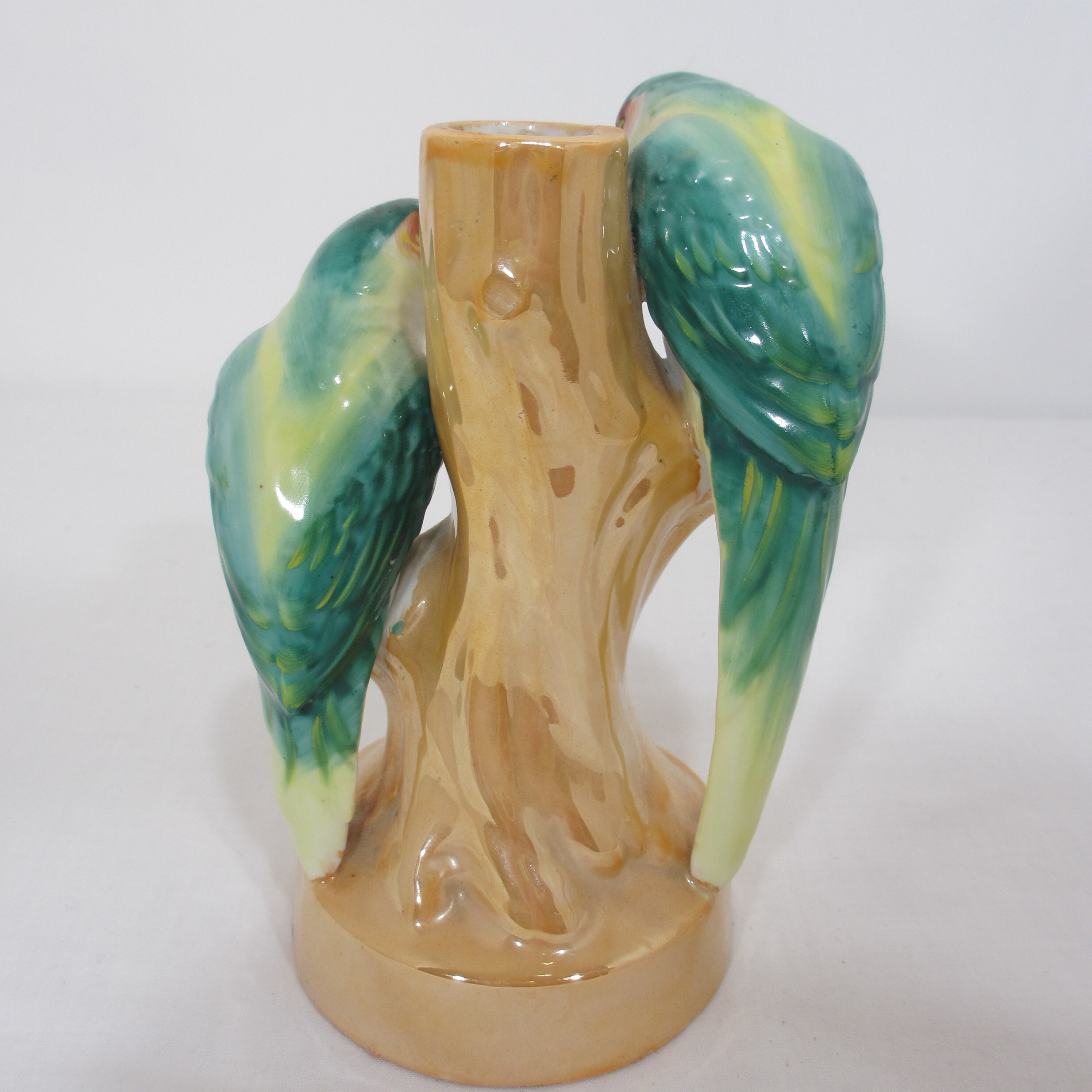 Vintage Double Parakeet Ceramic Vase Japan - Etsy