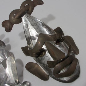 3 Vintage Mexican Metal Punch Face Masks 1960's Wall Hanging's - Etsy