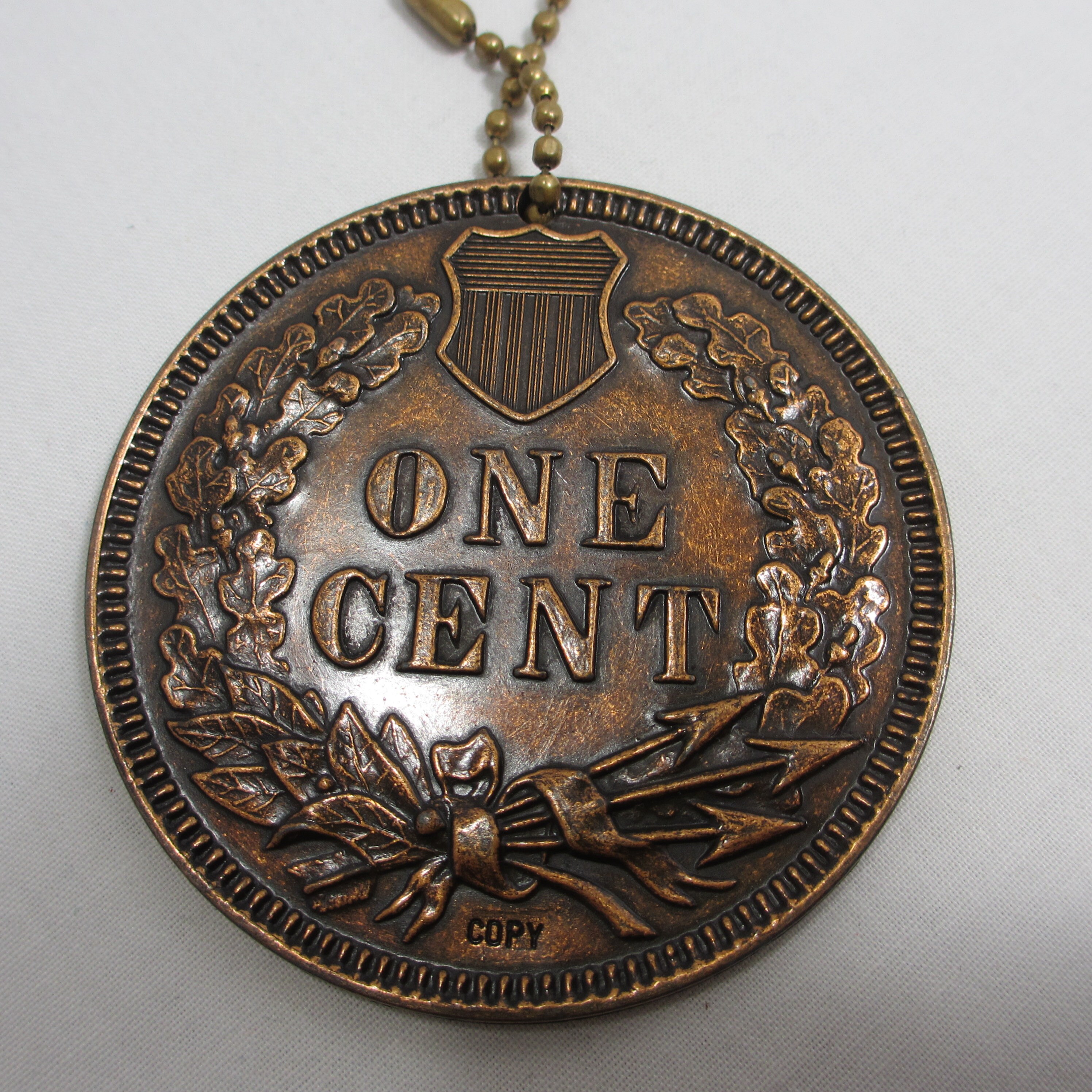 Vintage Big 3 Metal Coin Replica One Cents 1877 Key Chain - Etsy