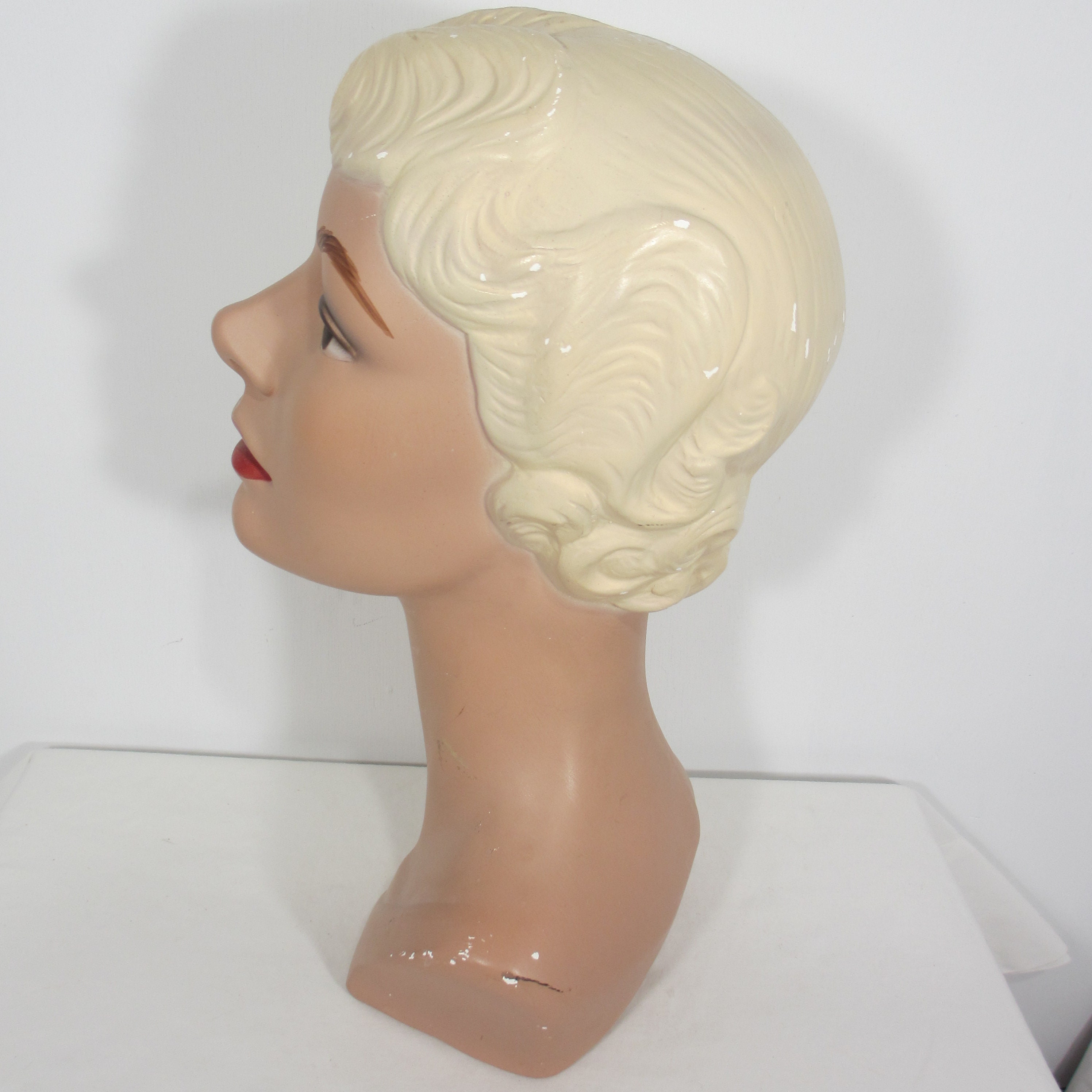 1940's Vintage Mannequin Head Life Size - Etsy
