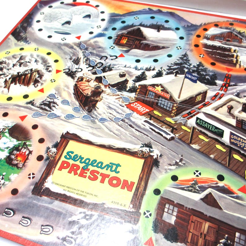 Vintage 1956 Sergeant Preston Board Game - Etsy