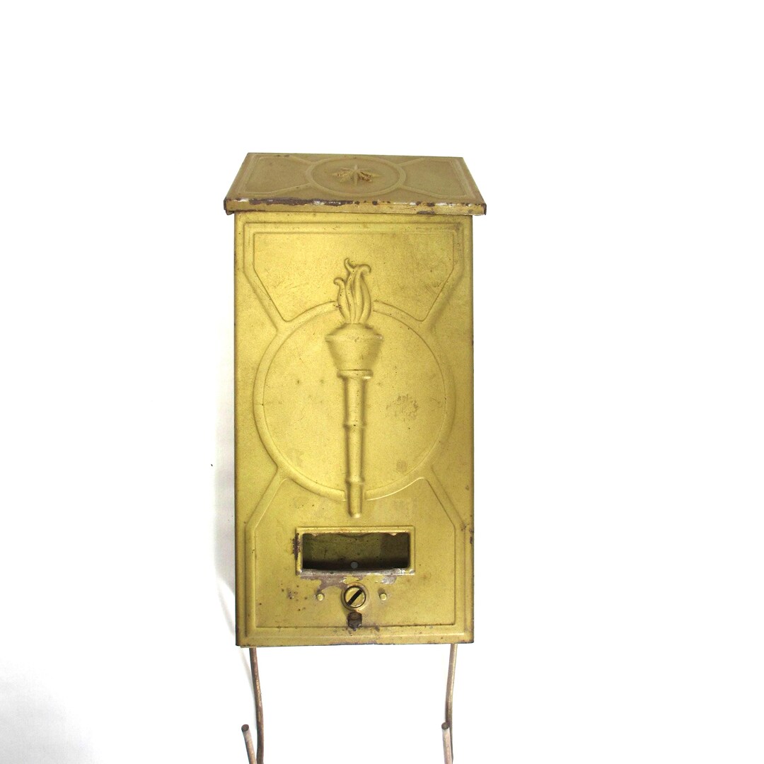 Vintage Metal 1900 Mail Box Liberty Victory Torch - Etsy
