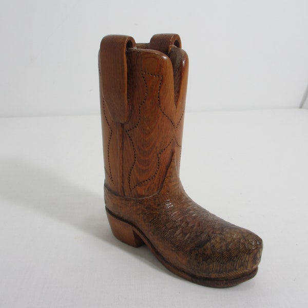 Carved Wood Boot - Etsy