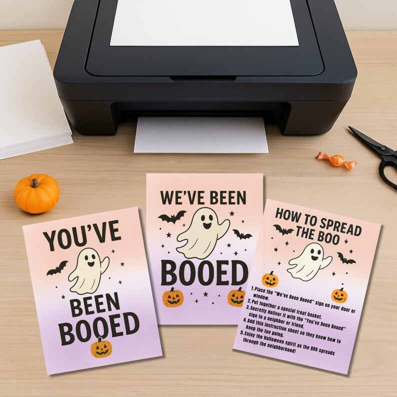Halloween Boo Basket Bundle You’ve Been Booed Signs and Instructions ...