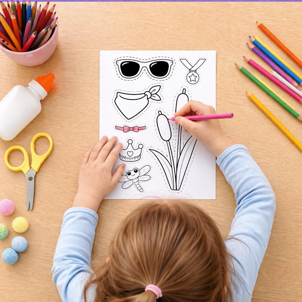 Build a Frog Printable Craft, Cut and Paste Activity, Kids Spring Craft ...