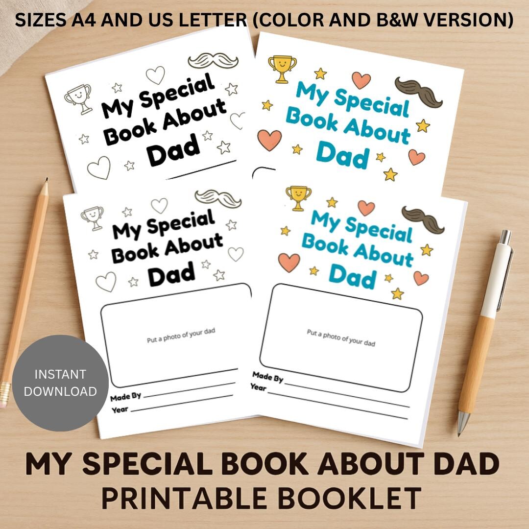 Printable Dad Keepsake Booklet: Fill-in Memory Book Activity (PDF Download) - Etsy
