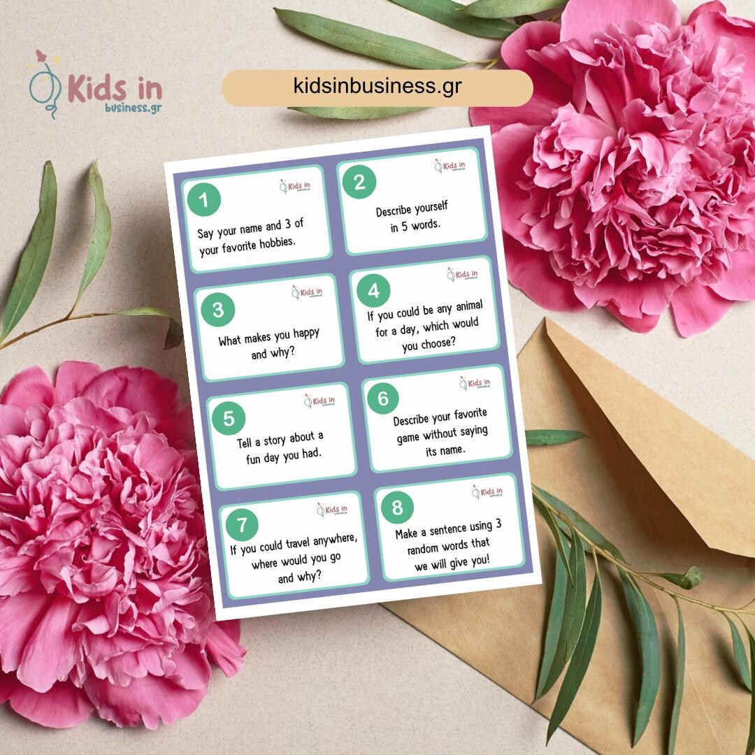 Public Speaking Game for Kids: Communication Skills Cards (printable ...