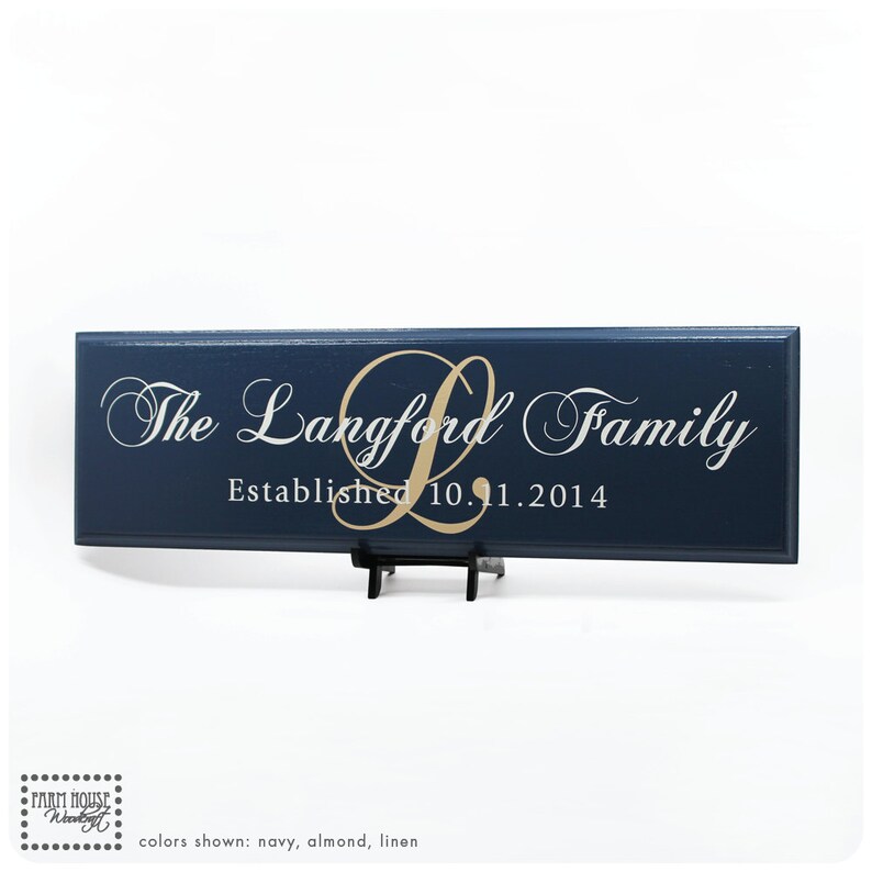 Family Name Established Sign Plaque Custom Personalized Wood: the ...