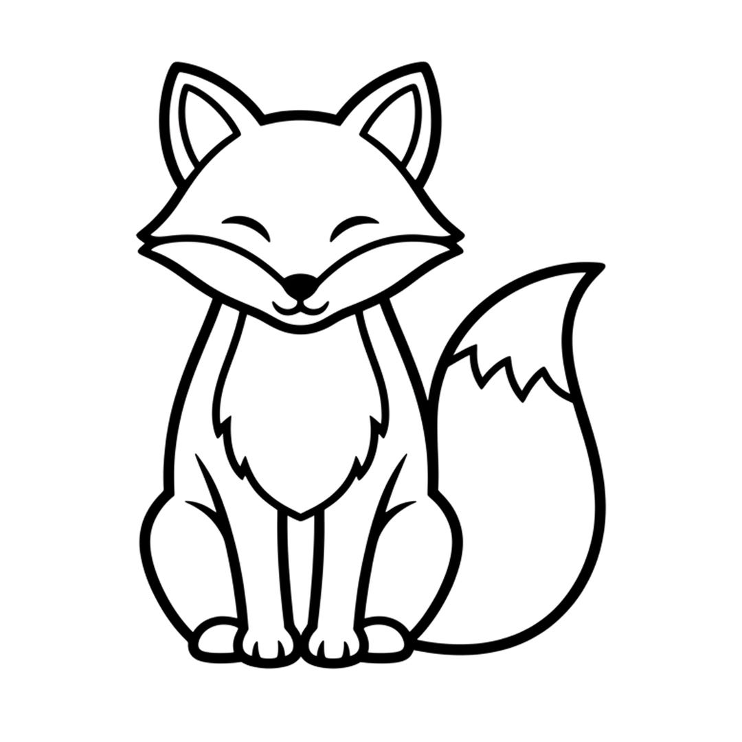Renard mignon SVG PNG | Fichier minimaliste de coupe d'animal de forêt ...