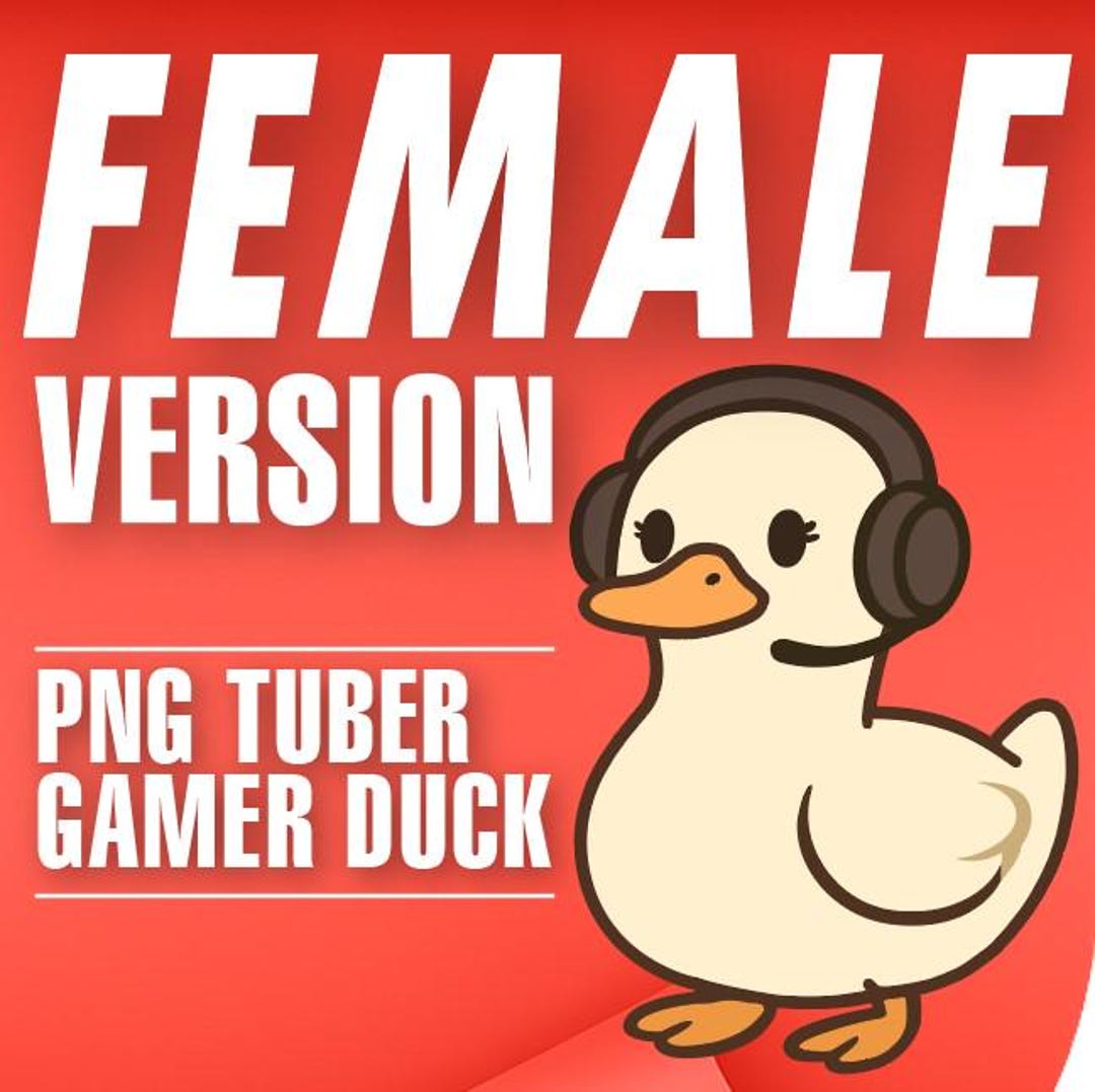 Gamer Duck Pngtuber Model (FEMALE VERSION): Twitch, Youtube Stream ...