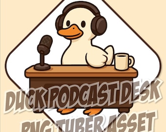 Duck Podcast Pngtuber Vtuber Overlay Assets for Talk Show Streaming ...