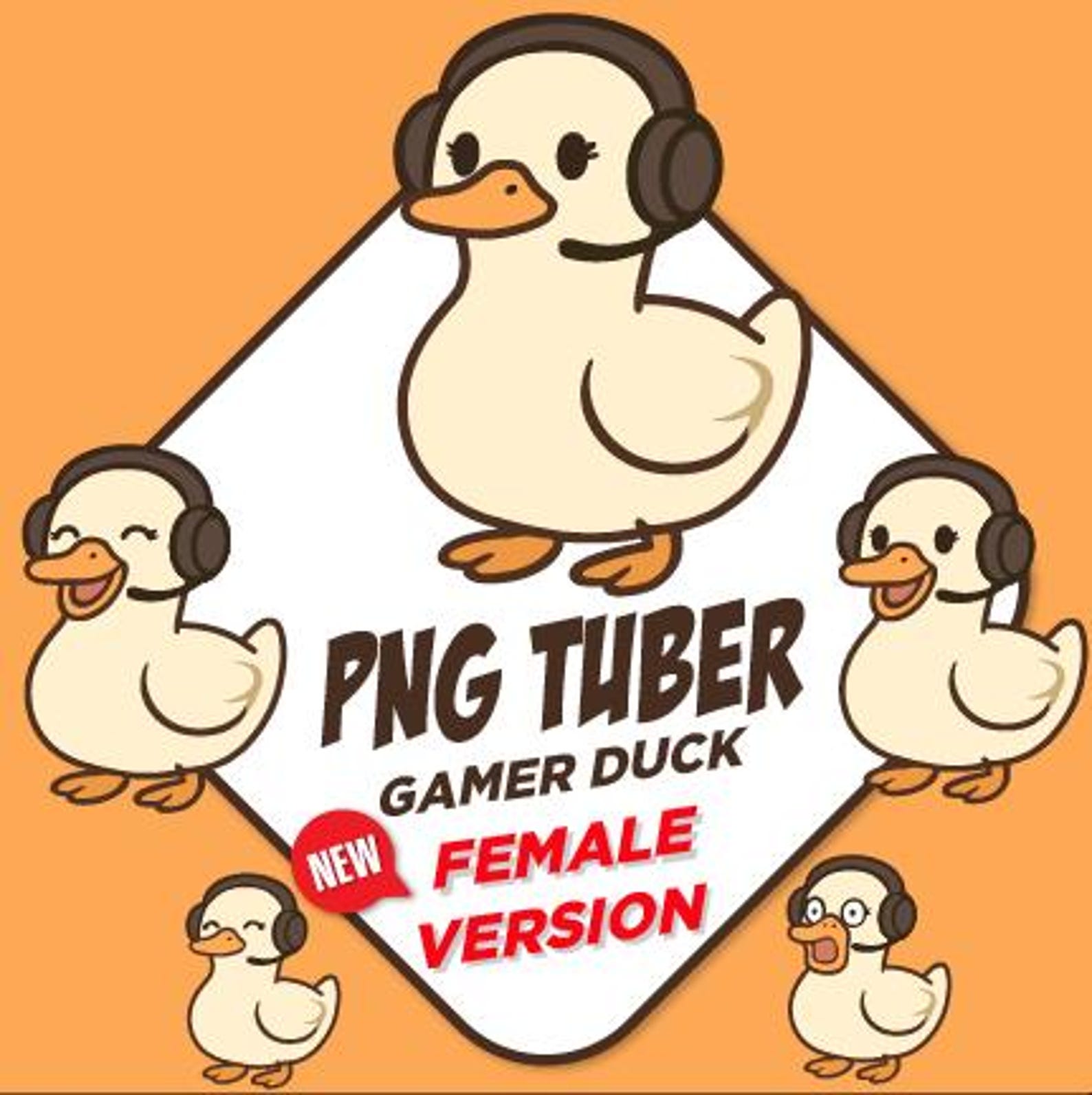 Gamer Duck Pngtuber Model (FEMALE VERSION): Twitch, Youtube Stream ...