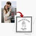 Custom Wedding Pizza Box Template With Couple Photo Illustration, Retro ...