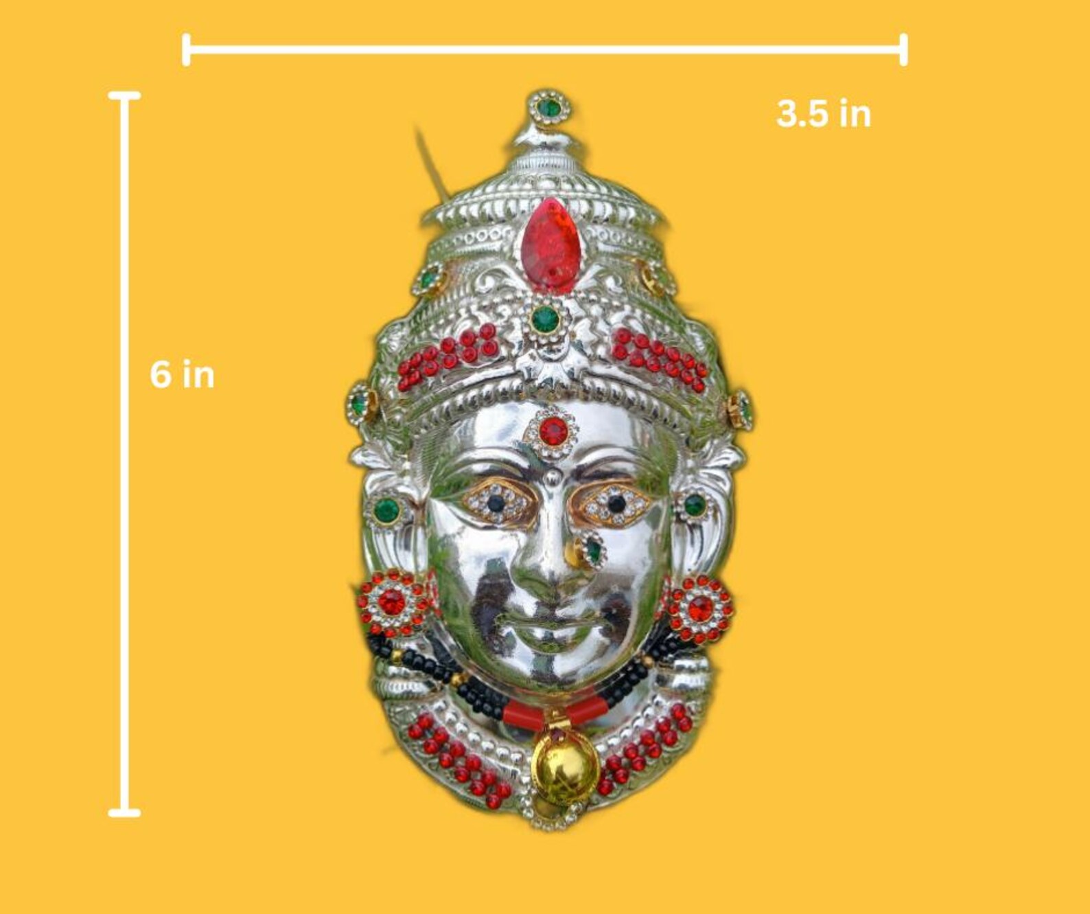 German Silver Lakshmi Face for Kalasham – Varalakshmi Vratham Pooja ...