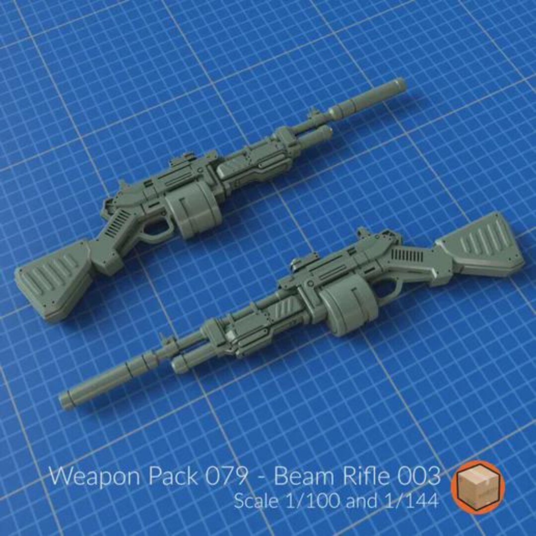 3D Printed Beam Rifle Model Kit – 1/100 & 1/144 Scale Mecha Gun ...