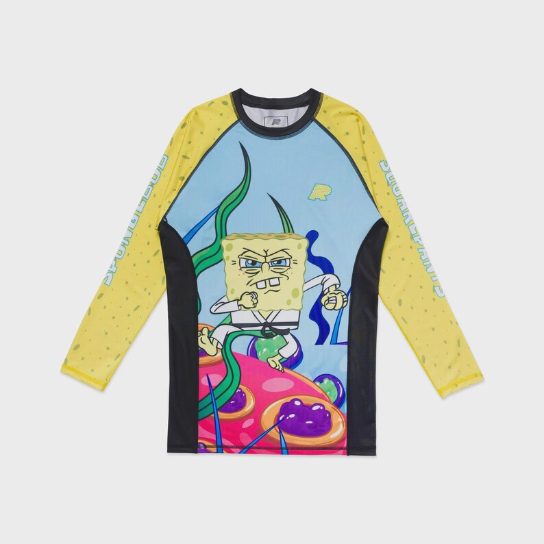 Albino and Preto A&P X Spongebob Squarepants 2 Rash Guard LS Fitted ...