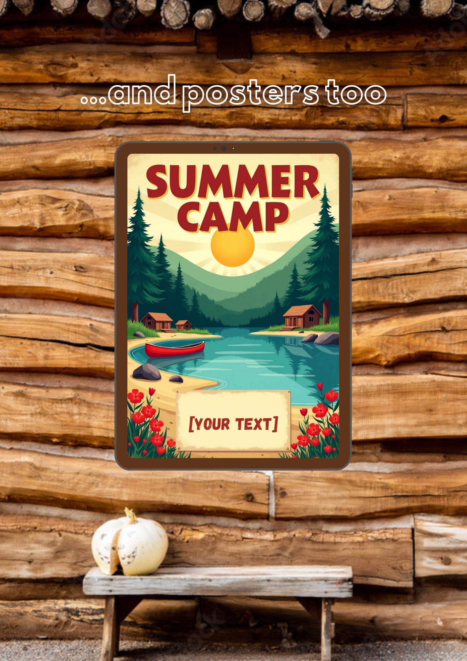 Editable Summer Camp Poster – Printable Camp Invitation – Digital ...