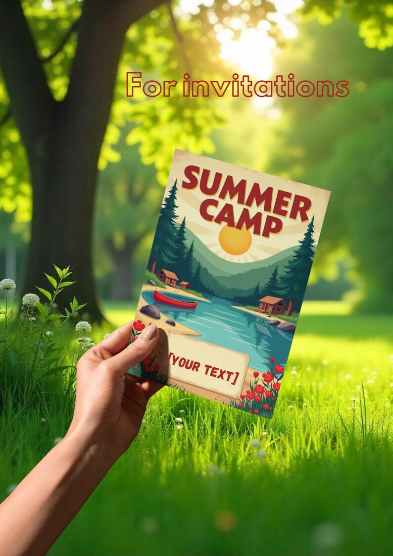 Editable Summer Camp Poster – Printable Camp Invitation – Digital ...