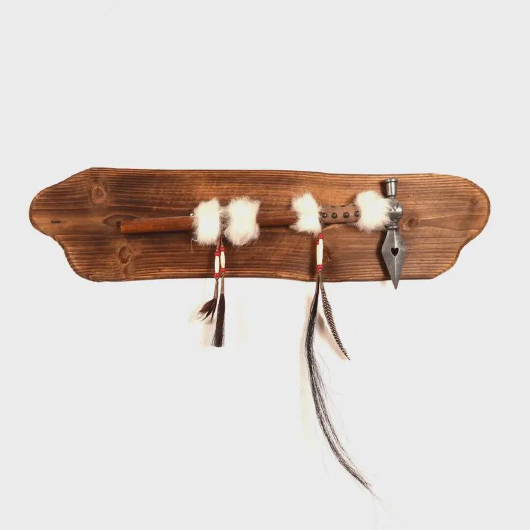 Wall-mounted Ceremonial Axe With Feathers & Beads, 1980s - Etsy