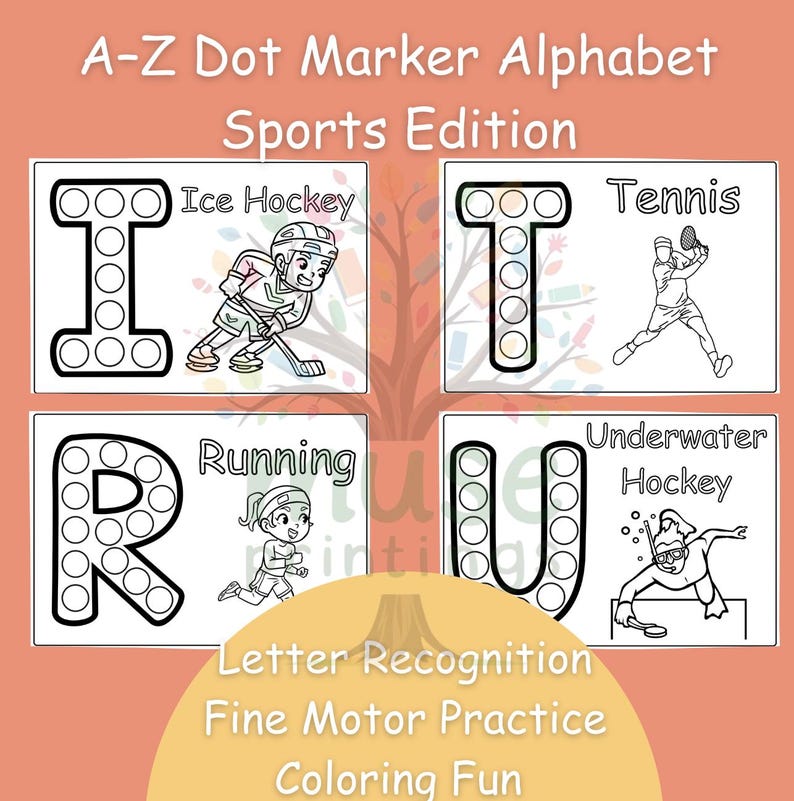 Sports Alphabet Dot Marker Printable | A-Z Fine Motor Skills (PDF) - Etsy