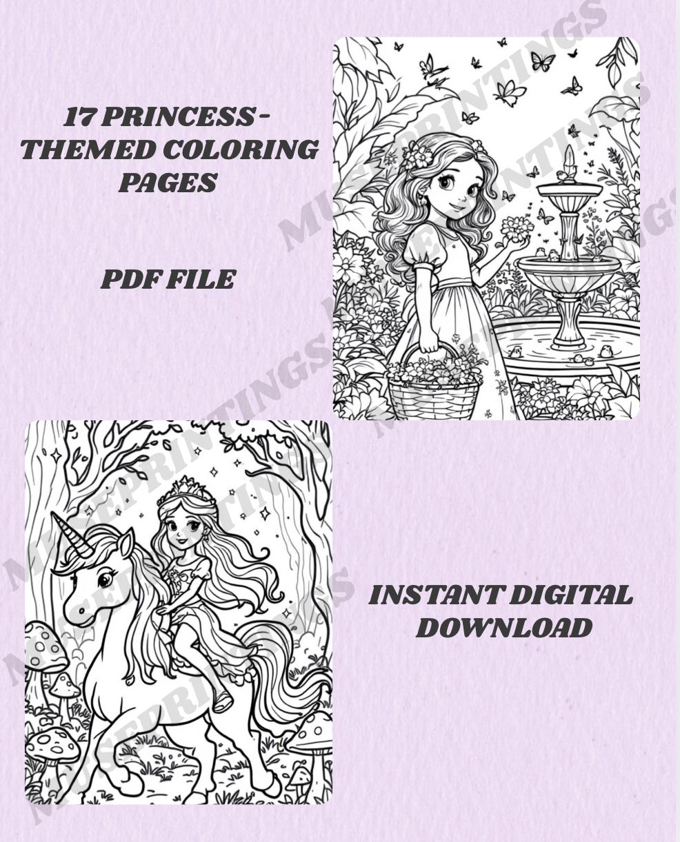 17 Printable Princess Coloring Pages for Kids, Preschoolers, Coloring ...