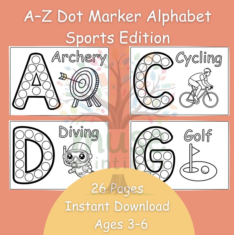 Do-a-dot Alphabet Sports Printable | A-Z Dot Marker Worksheets ...