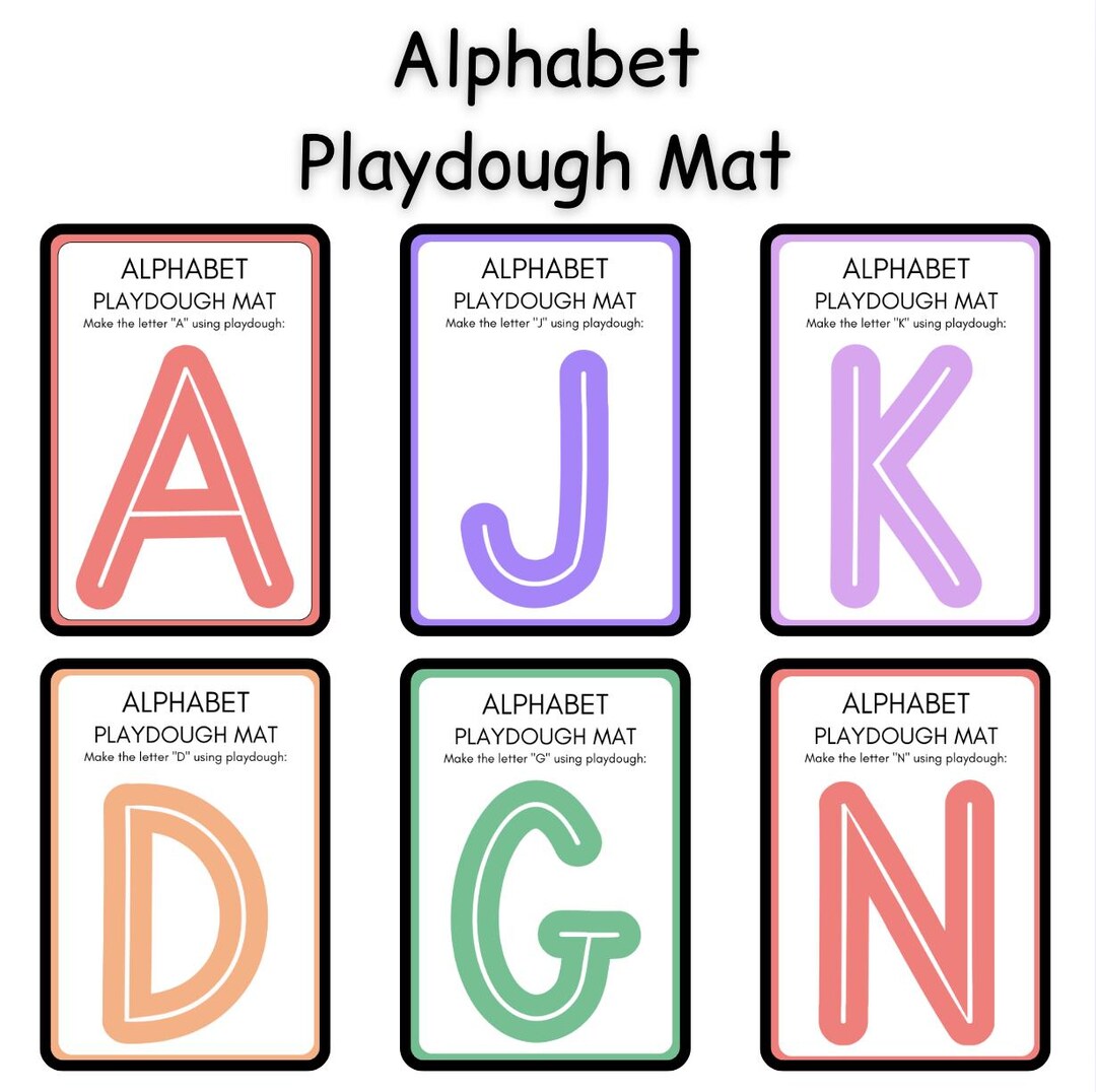 Pastel Alphabet Playdough Mats: A-Z Letter Formation Printable (PDF ...