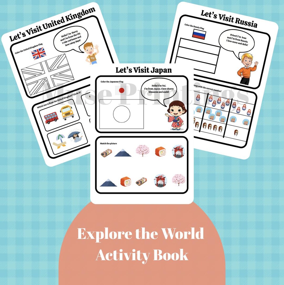 Explore the World Activity Book: Kids Geography Worksheet (PDF) - Etsy