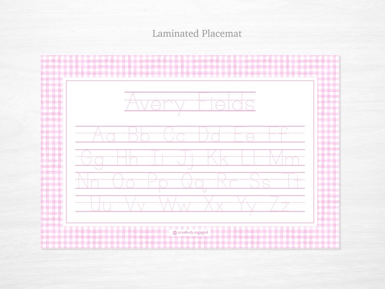 Personalized Girls Watercolor Rainbow Placemat With Letter Tracing Back ...