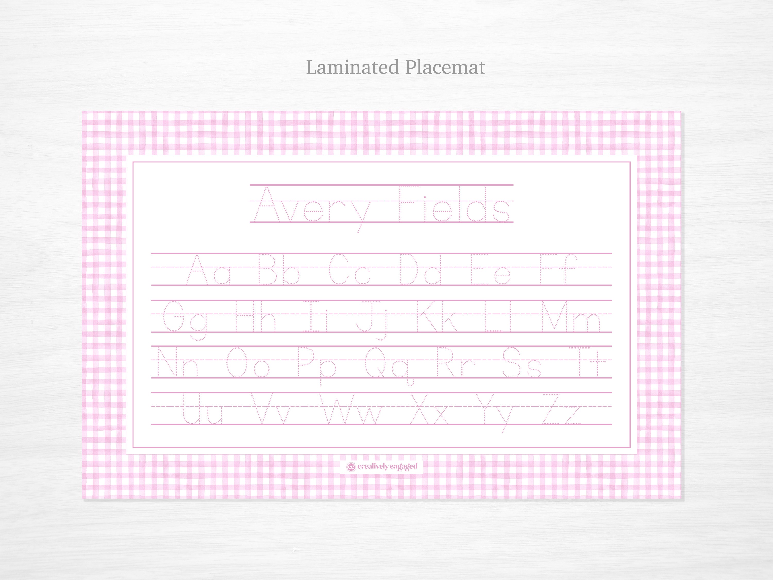 Personalized Girls Watercolor Rainbow Placemat With Letter Tracing Back ...